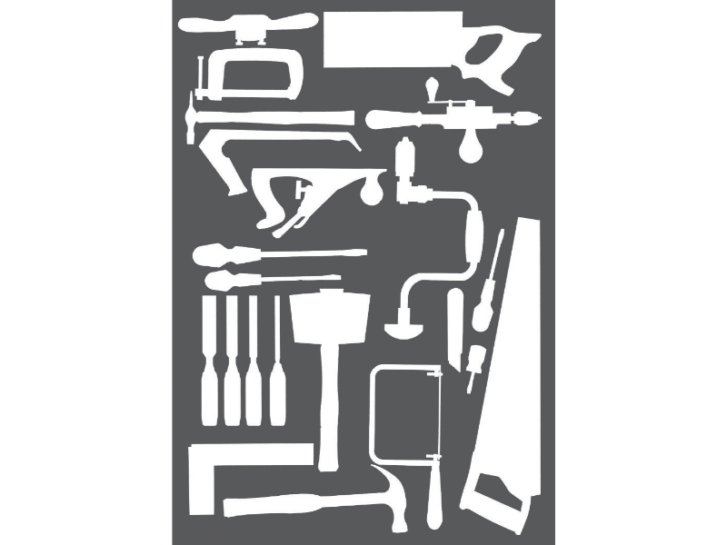 Woodwork Tool Shadow Vinyl from The Bott Shop - 14030078